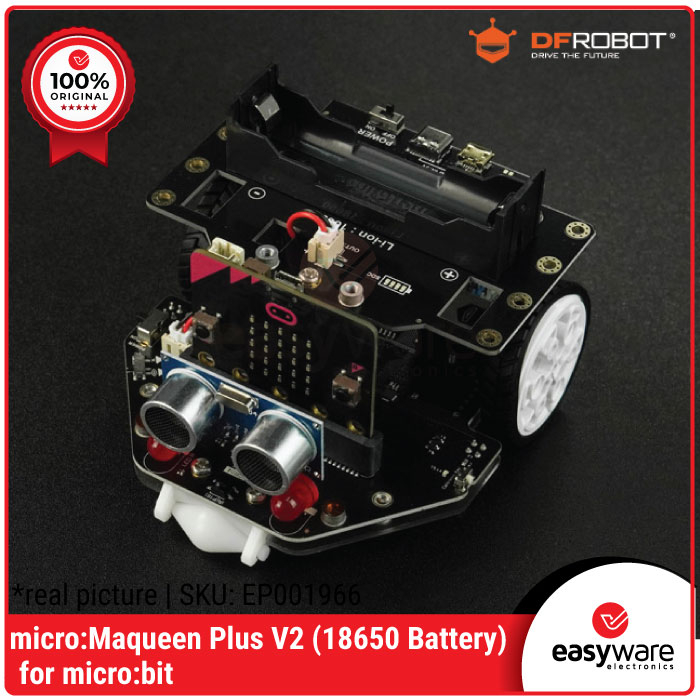 Jual micro:Maqueen Plus V2 (18650 Battery) Advanced STEM Education Robot for micro:bit | Shopee ...