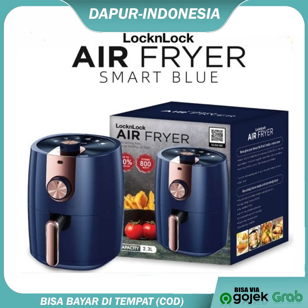 Jual AIR FRYER LOCKNLOCK/LOCK N LOCK/LOCK & LOCK EJF114DBLU - 2,3 Liter | Shopee Indonesia