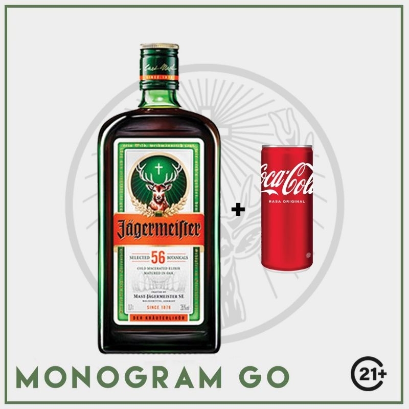Jual Jagermeister Sweet Herbs 700ml + Coca Cola Can 250ml | Shopee ...