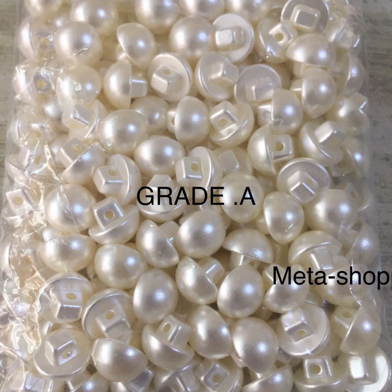 Jual kancing mutiara 10 -12Mili Putih BW (GRADE- A) 1 gross | Shopee ...