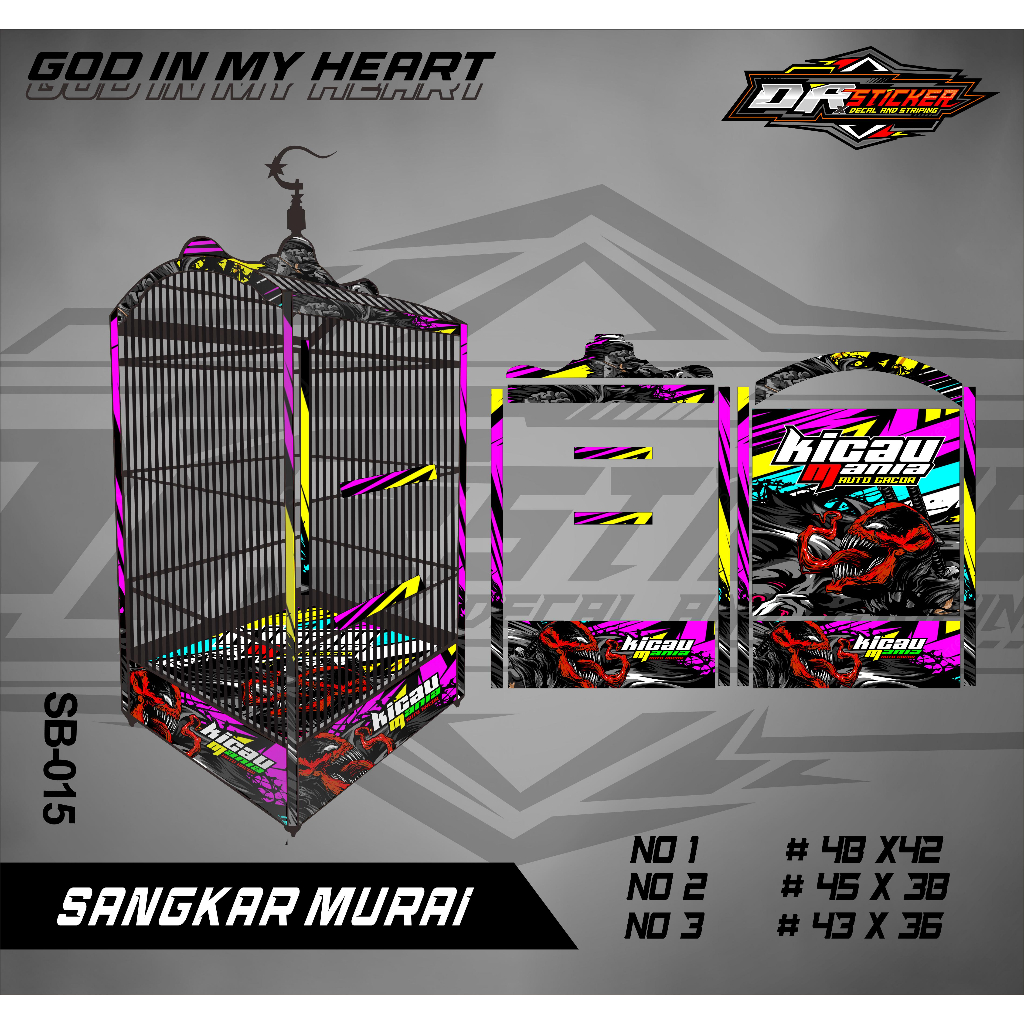 Jual Stiker Decal Kandang/Sangkar Burung Kicau Mania Kotak - Sangkar ...