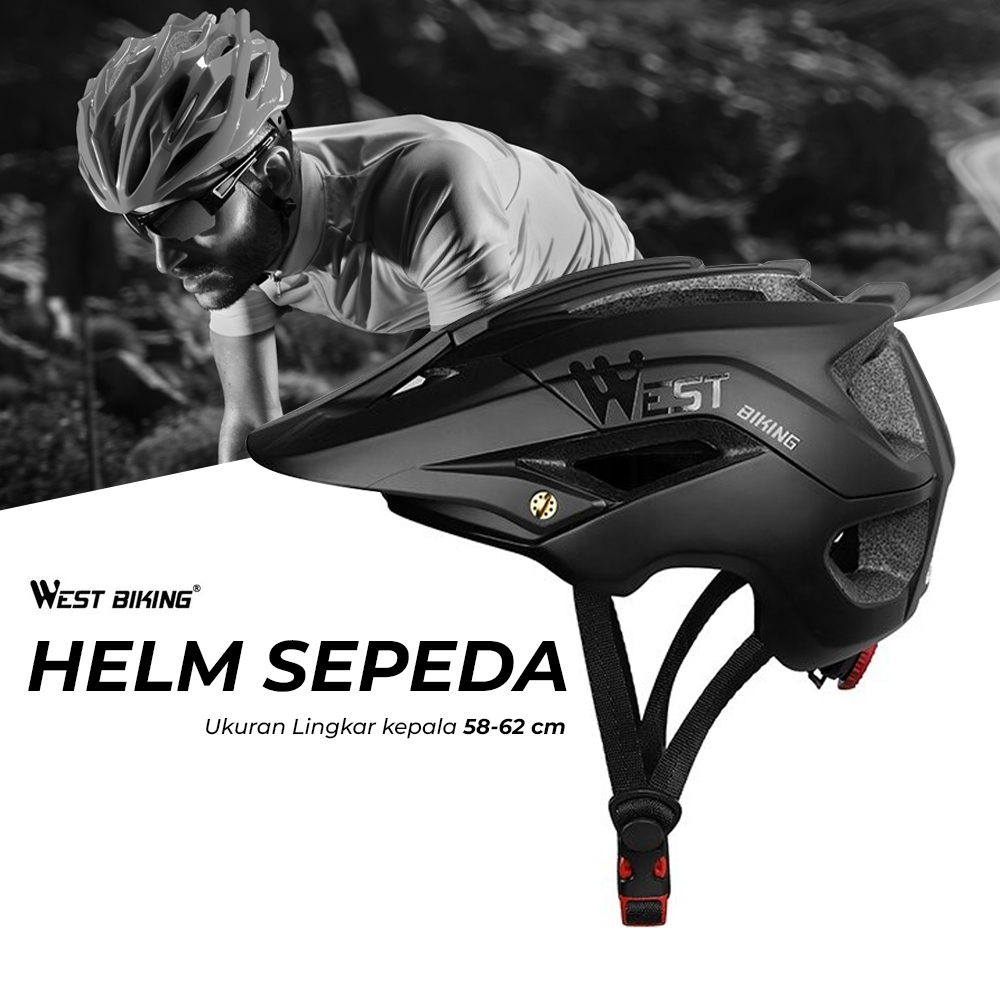 Jual Helm Sepeda Cycling Helmet Trail XC MTB Busa Hitam JC-006 WEST ...