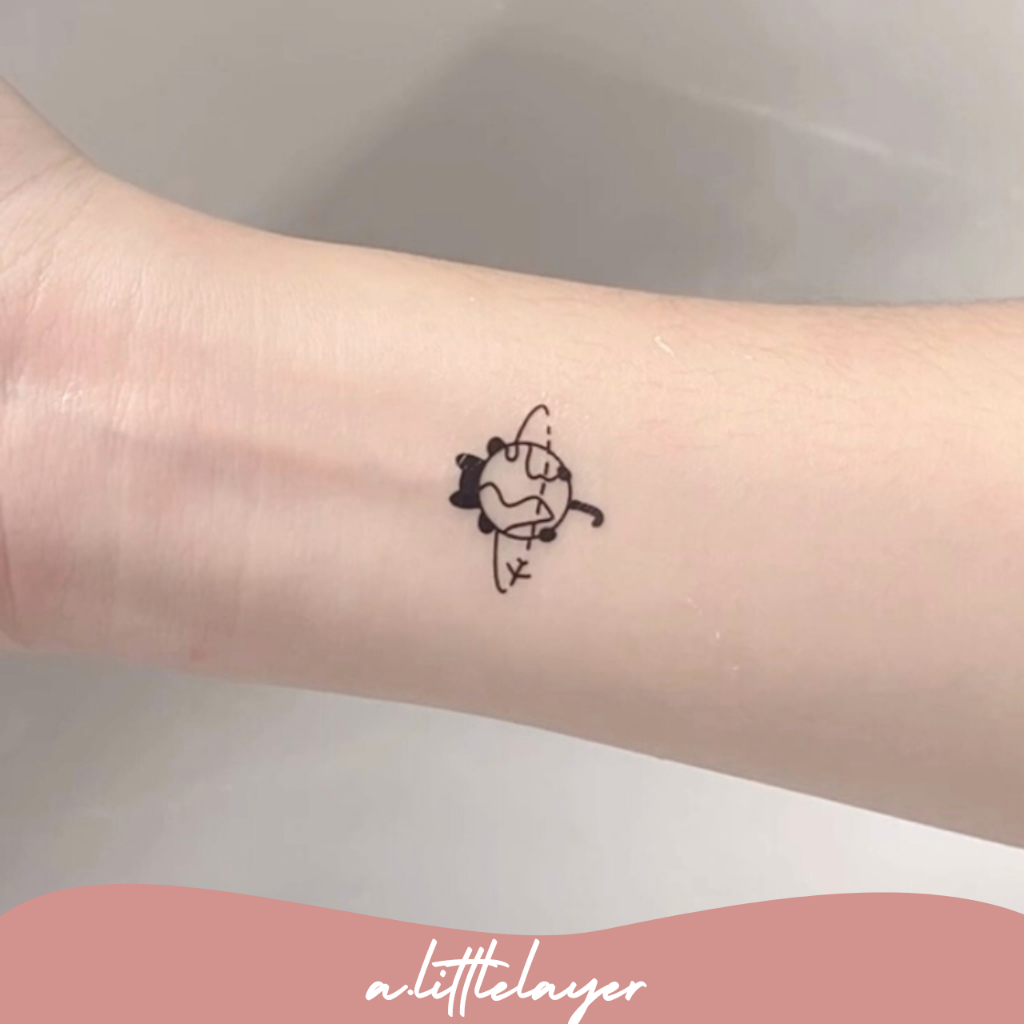 Jual H Cat Tattoo Temporary tato kucing kitty kitten tattoo tato kucing ...