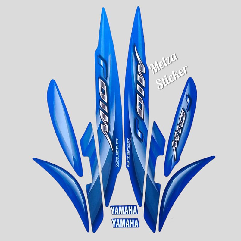 Jual Stiker Striping Motor Mio J 2011 Biru Sticker Lis Body Standar ...
