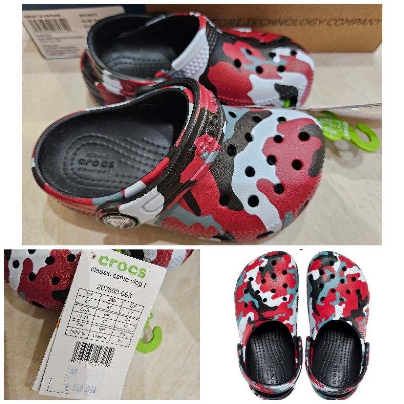 Jual Sepatu Sandal Anak CROCS CLASSIC CAMO CLOG TODLER 207593063 ORI ...