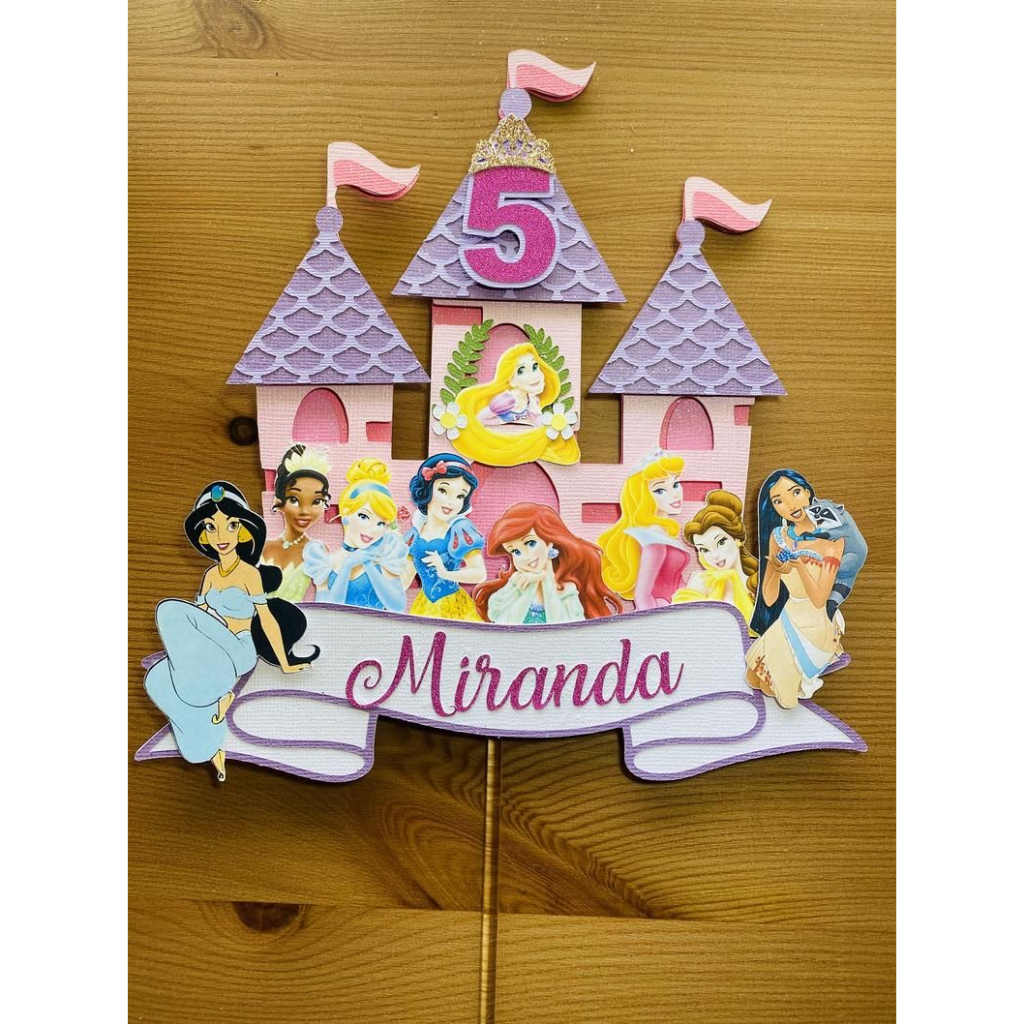 Jual Cake Toppers 3D /Dekorasi ulang tahun anak gambar PRINCESS CASTLE ...