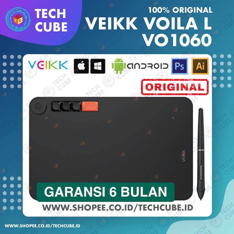 Jual VEIKK VOILA L VO1060 Drawing Pen Tablet Keycaps Alt A30 A50 V01060 ...