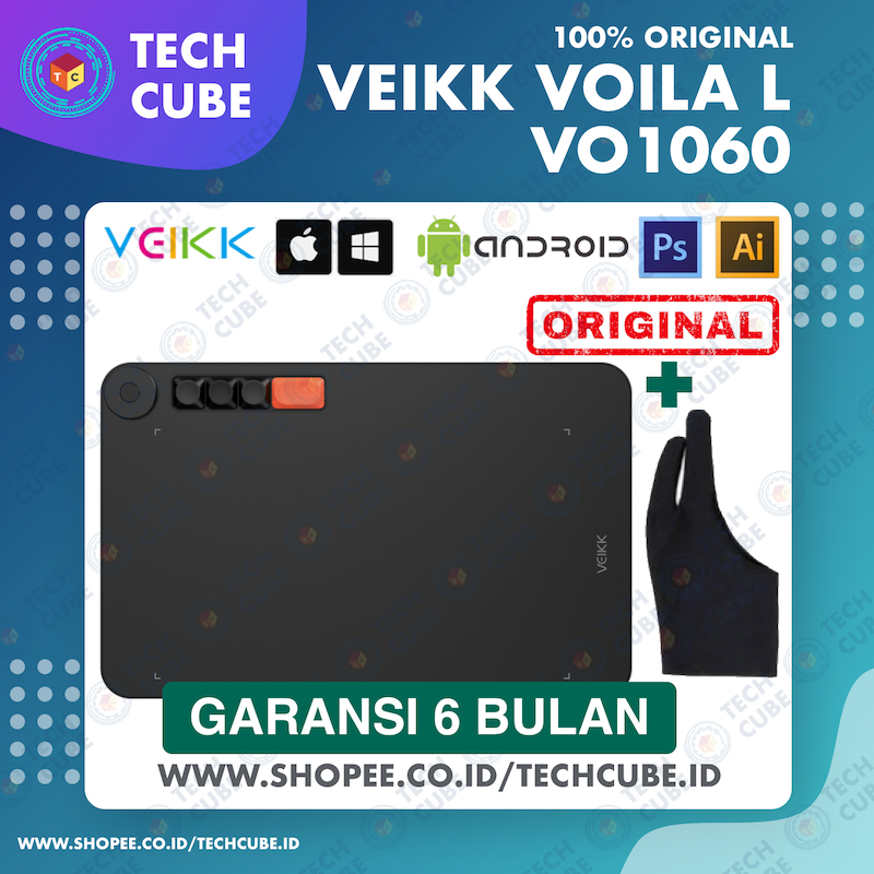 Jual VEIKK VOILA L VO1060 Drawing Pen Tablet Keycaps Alt A30 A50 V01060 ...