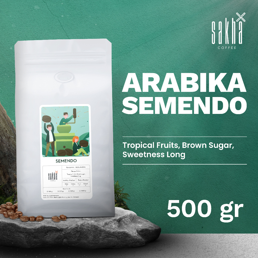 Jual Kopi Arabika Semendo Arabica Coffee Beans 500 Gram Roast Bean Biji ...