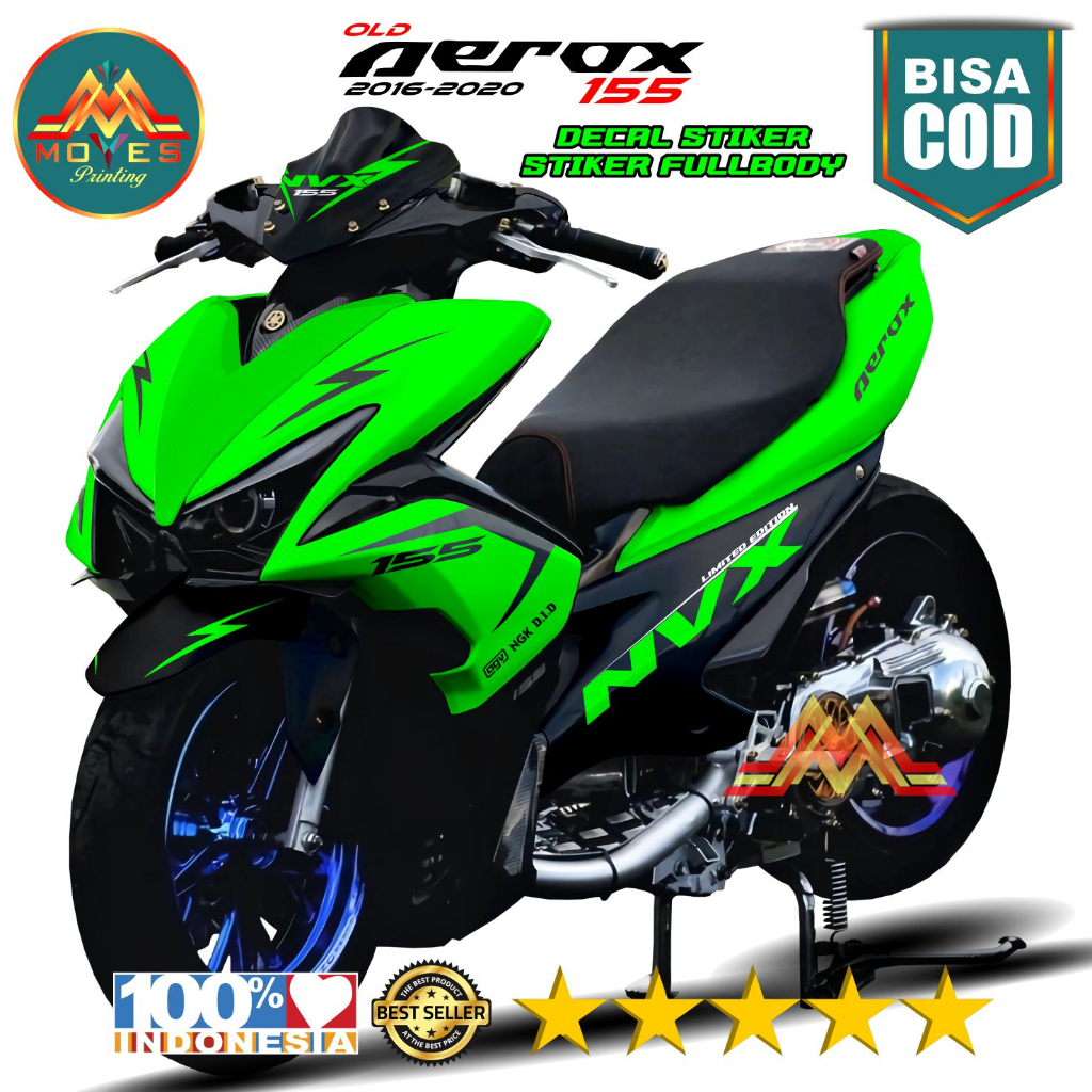 Jual Decal aerox stiker motor aerox 155 old motif nvx warna simple ...
