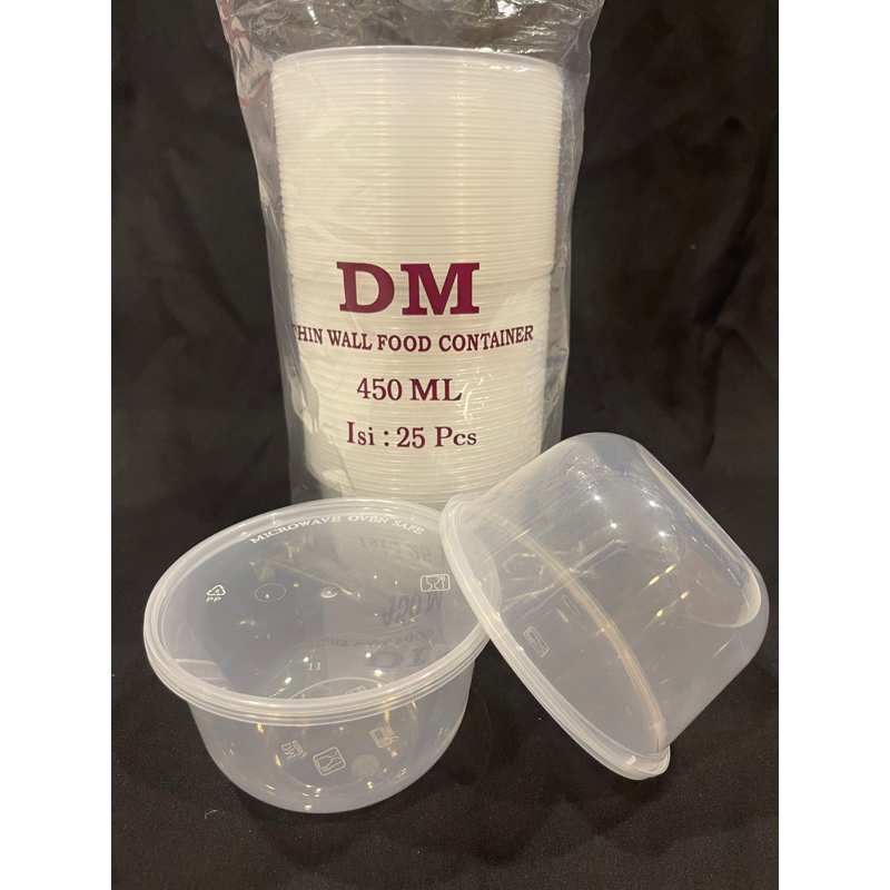 Jual THINWALL ROUND BOWL/MANGKOK PLASTIK BULAT DM 200/300/400 ML 25PCS | Shopee Indonesia