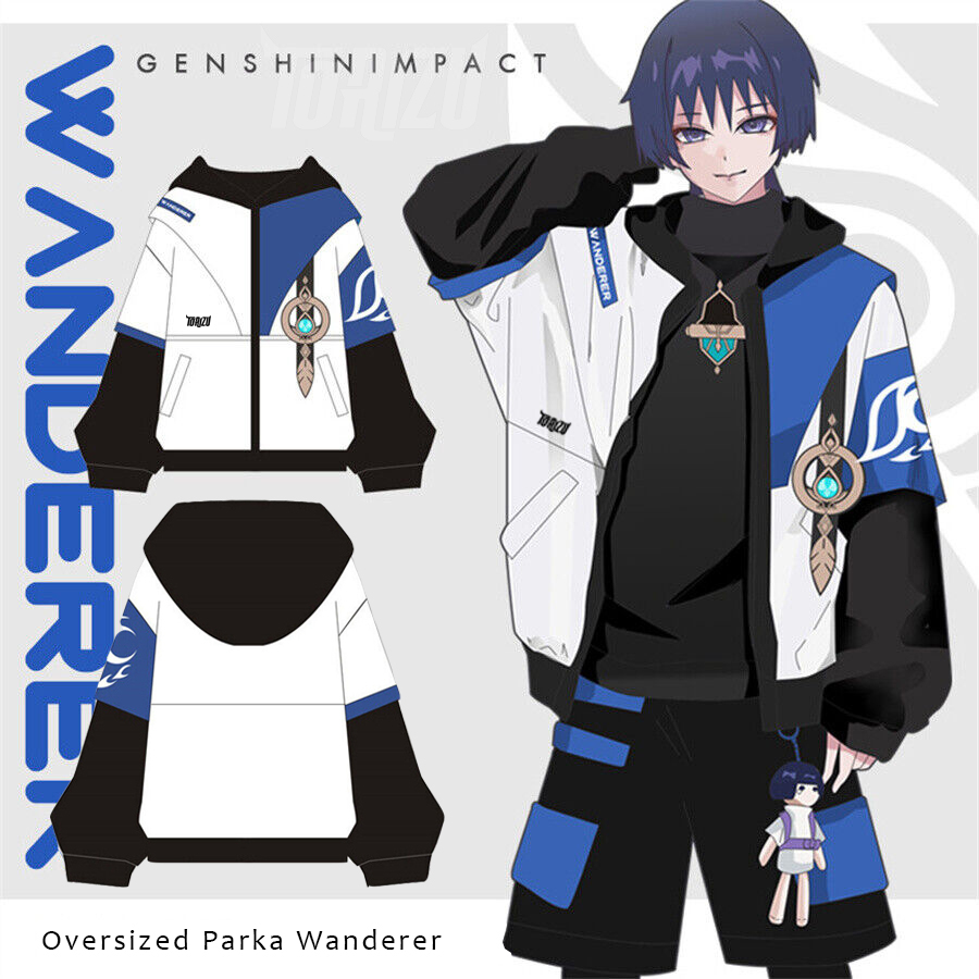 Jual Oversized Parka Wanderer Anime Gaming Genshin Impact jaketnya si ...