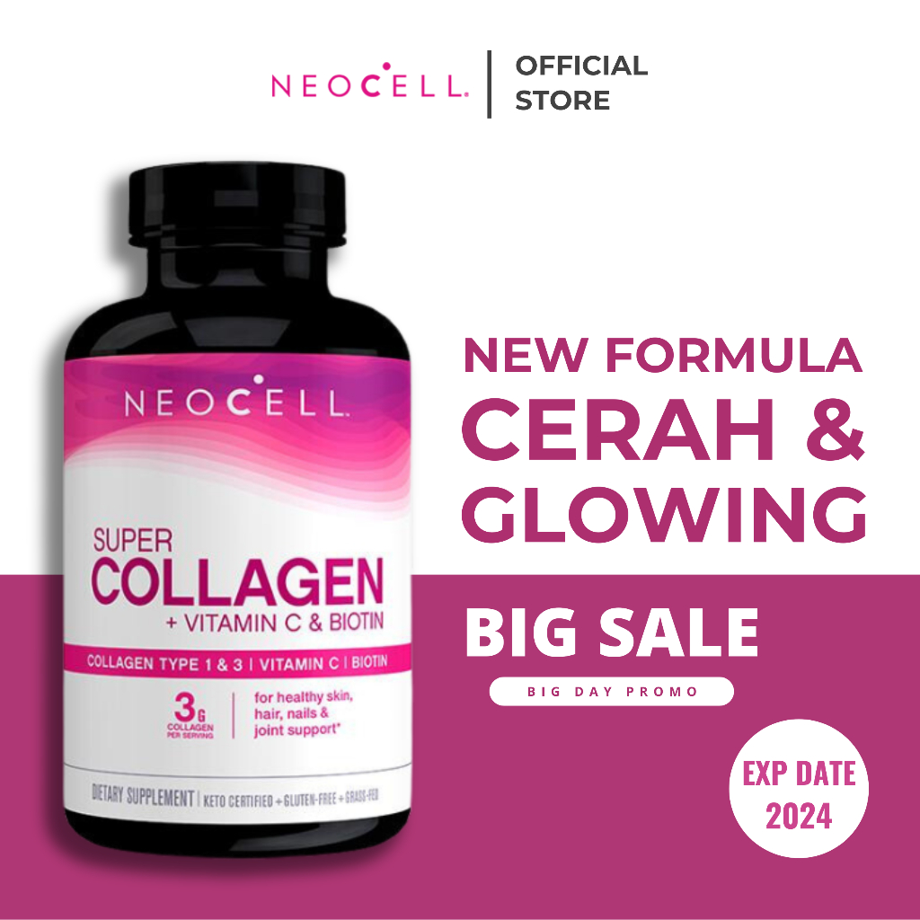 Jual Neocell Super Collagen Vit C + Biotin 180 Tabs | Shopee Indonesia