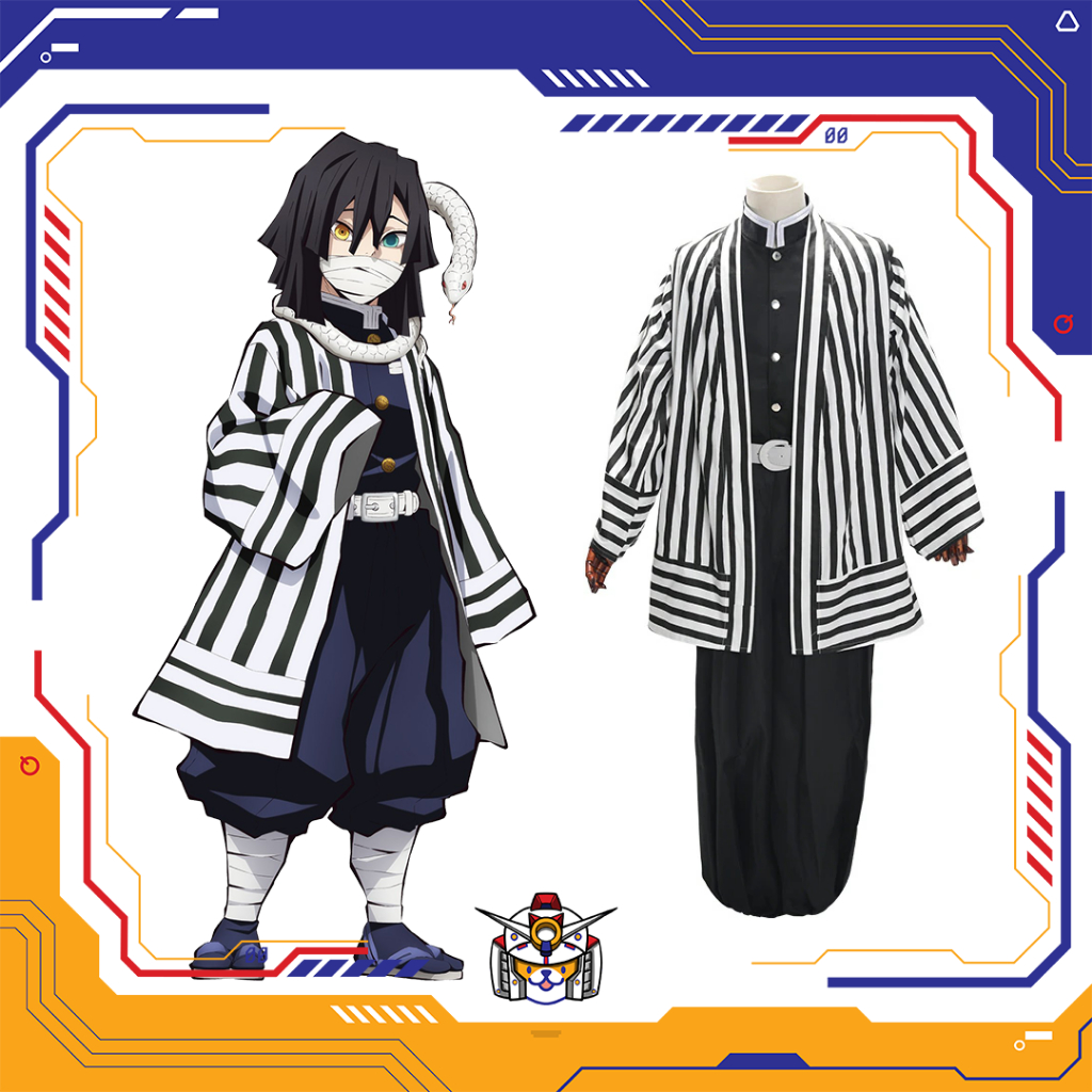 Jual COSTUME COSPLAY OBANAI IGURO KIMETSU NO YAIBA HAORI YUKATA KIMONO ...