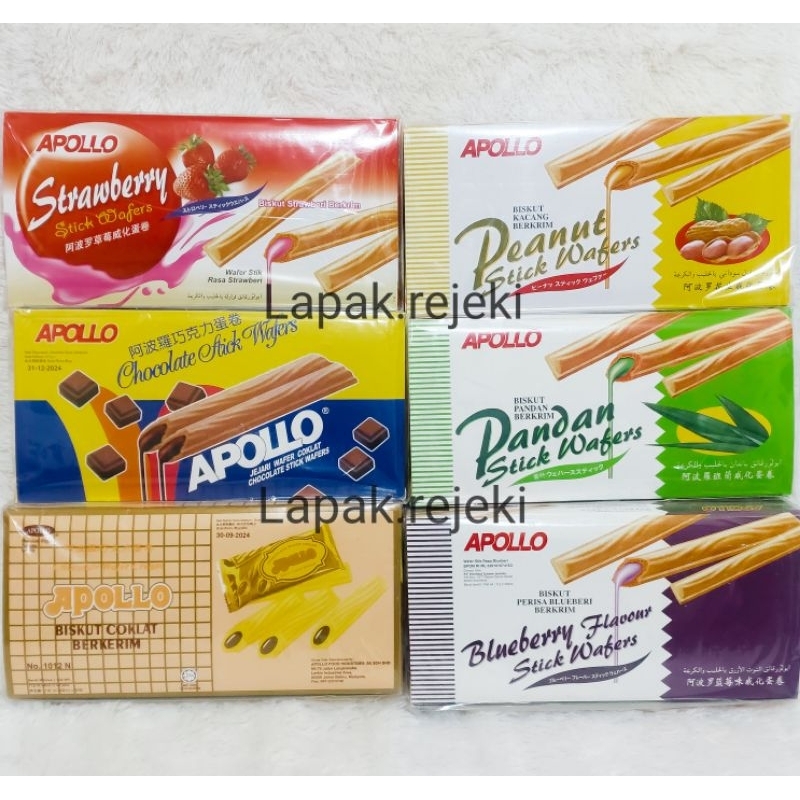 Jual Apollo Stick Malaysia 1box isi 30pcs Wafer Biskuit Berkrim ...