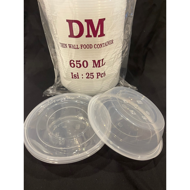 Jual THINWALL ROUND BOWL/MANGKOK PLASTIK BULAT DM 200/300/400 ML 25PCS | Shopee Indonesia
