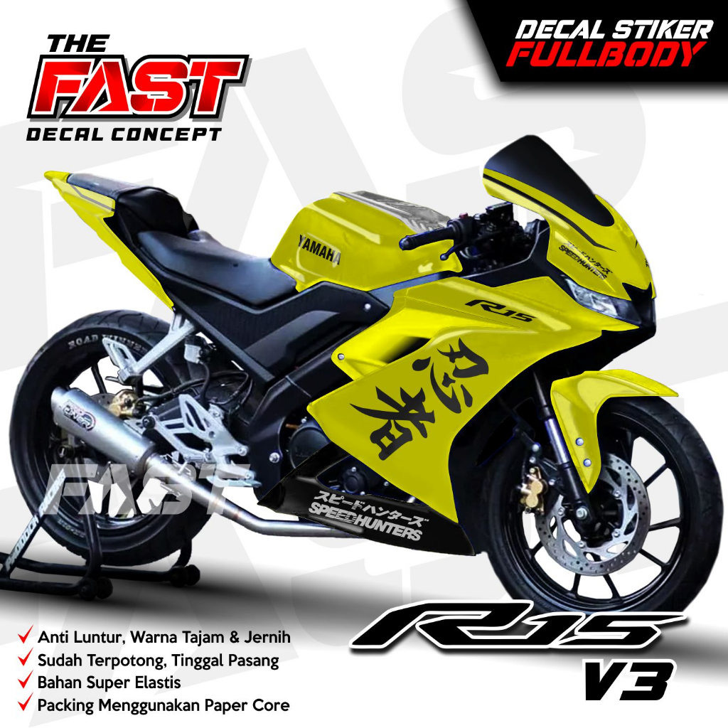 Jual Decal R15 V3 Full Body Stiker R15 V3 Full Body Dekal R15 V3 Jepang ...