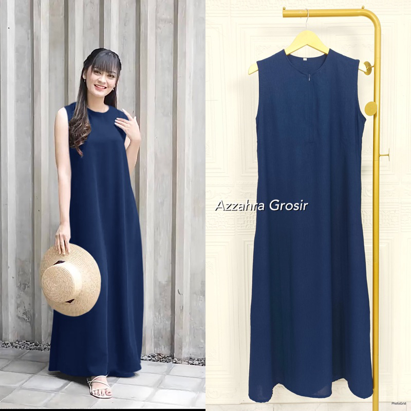 Jual AM - Inner Dress Wanita tanpa Lengan / Inner Gamis Wanita Busui ...