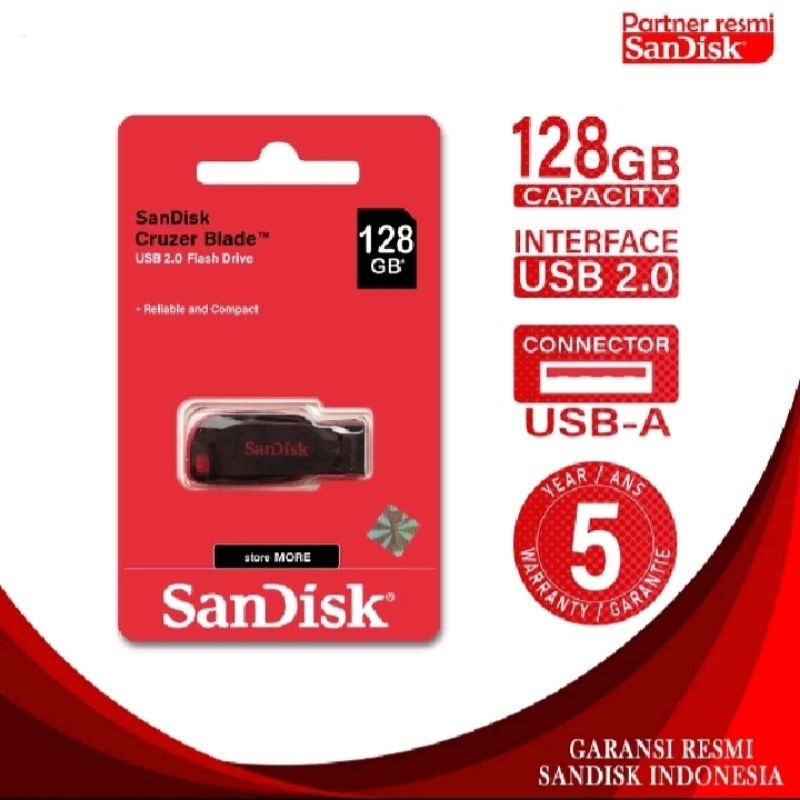 Jual FLASHDISK SANDISK CRUZER BLADE 16GB 32GB 64GB 128GB ORIGINAL ...