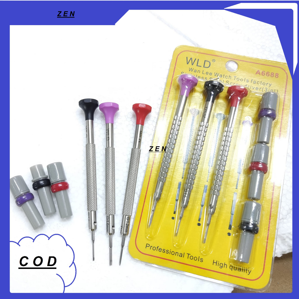 Jual OBENG JAM TANGAN MINUS PRESISI TINGGI 1.0MM 1.2MM 1.6MM PAKET ...