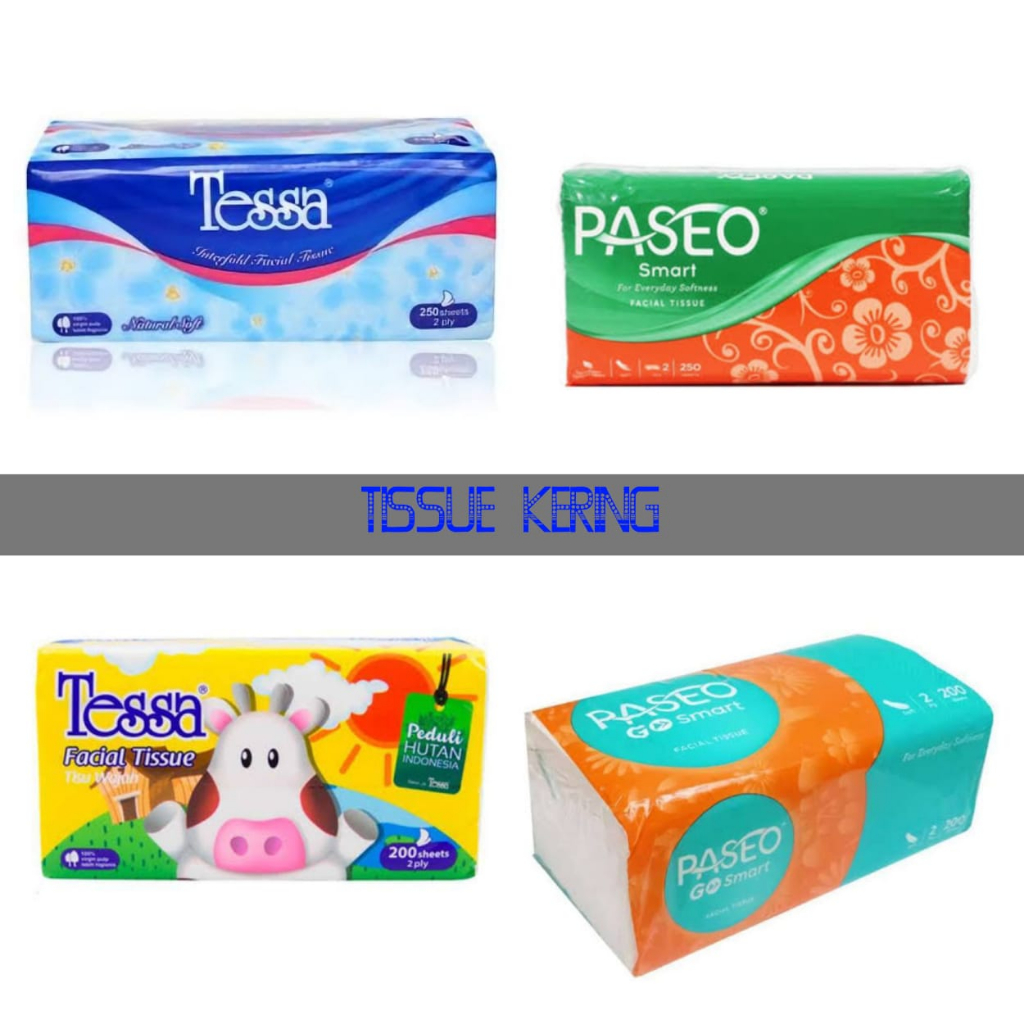 Jual Tisu Kering Tissue Tessa, Paseo Facial 200, 250 Sheets 2 ply ...