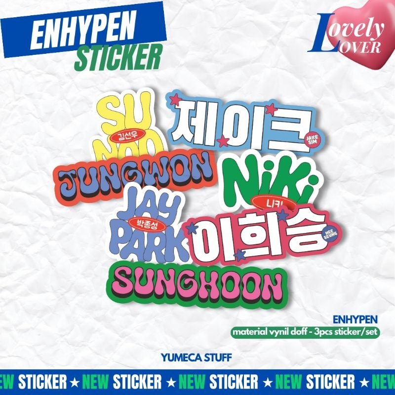 Jual (min. co 15k) ENHA LOVELY LOVER STICKER SET | Shopee Indonesia