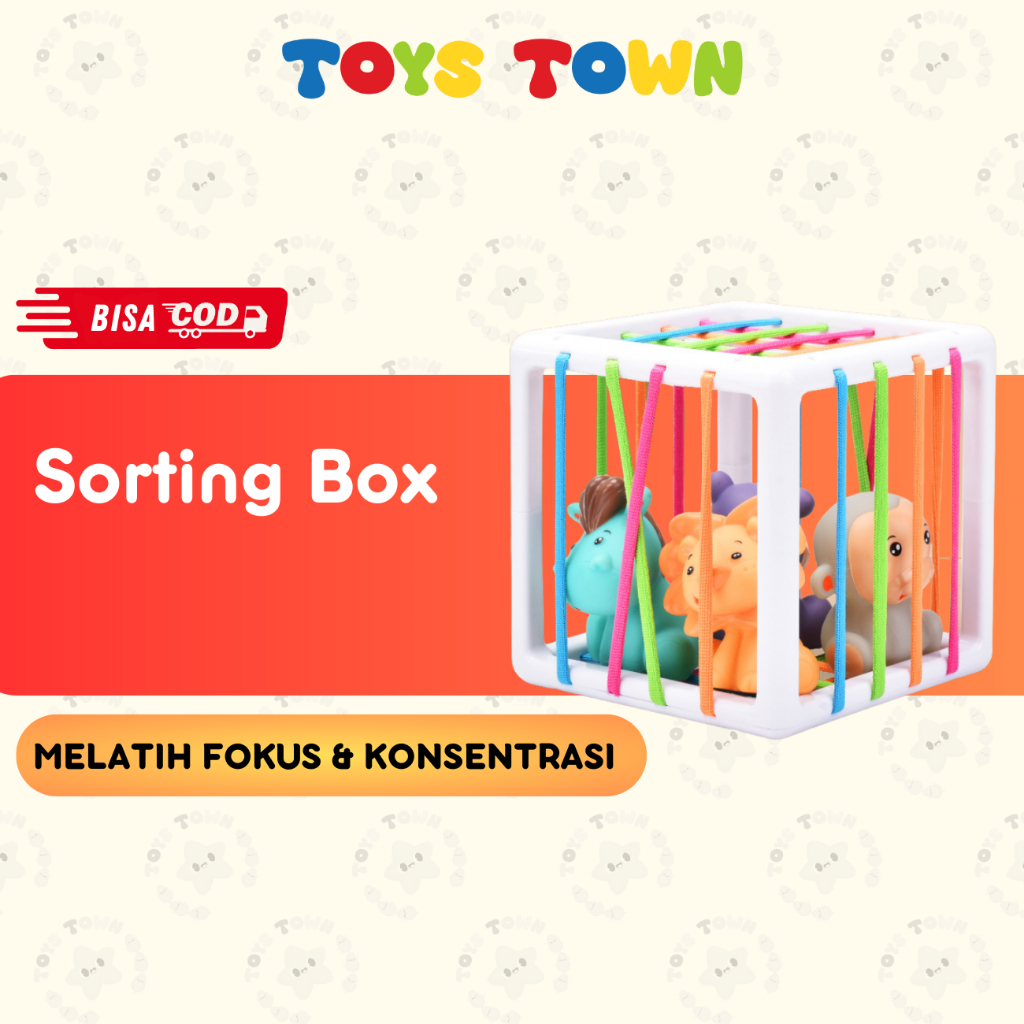 Jual Mainan Edukasi Sorting Box Busy Box Education Sensory Box Melatih ...