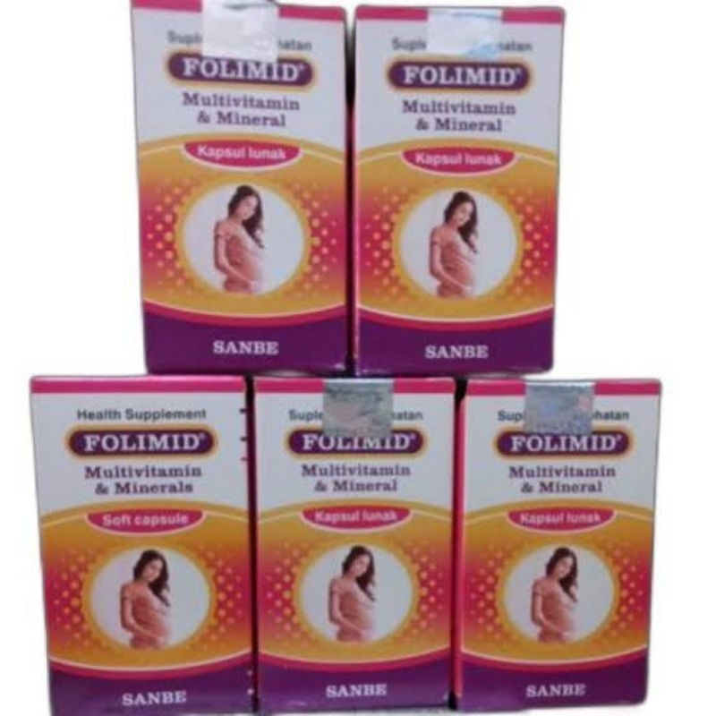 Jual FOLIMID BOTOL Isi 30 Kapsul MULTIVITAMIN IBU HAMIL | Shopee Indonesia
