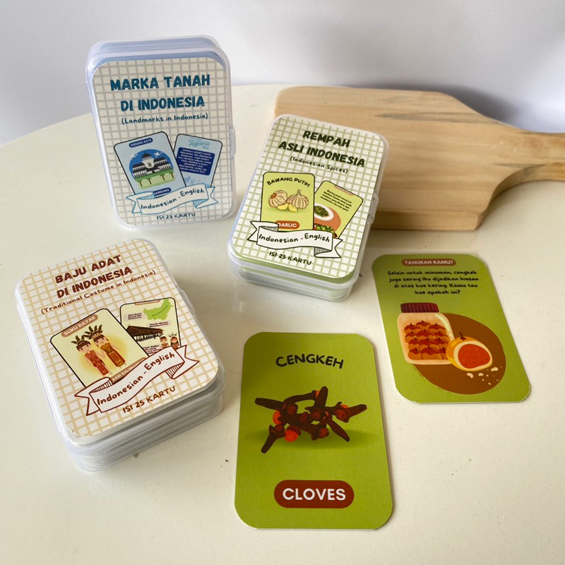 Jual FLASH CARDS EDISI NUSANTARA (Rempah Asli Indonesia, Baju Adat ...