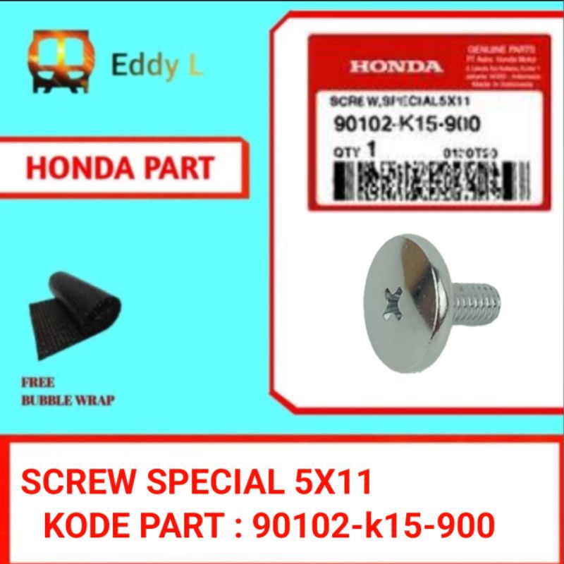 Jual Screw Special 5x11 Mm/Baut Cover Lampu Depan CB150R (90102-K15-900 ...