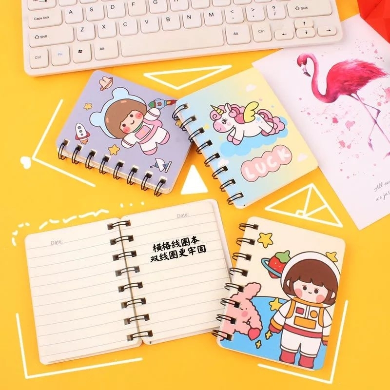 Jual NOTEBOOK MINI RING KARAKTER UKURAN A7 (1 PCS) | Shopee Indonesia
