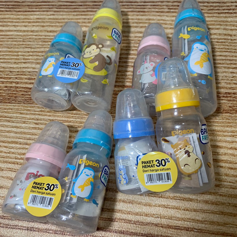 Jual Pigeon Feeding Bottle Mix 50 + 120ml / 120 + 240ml Slim Neck Botol Susu Dot Ulir | Shopee ...
