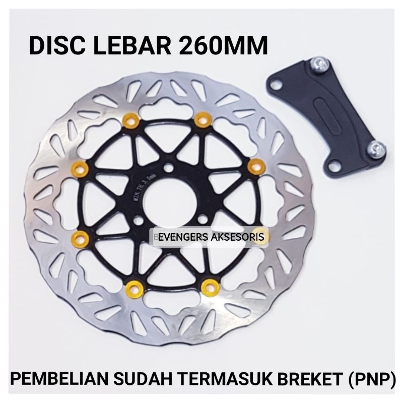 Jual PIRINGAN CAKRAM REM DEPAN BESAR LEBAR 260MM MOTOR MIO GT/MIO SOUL ...