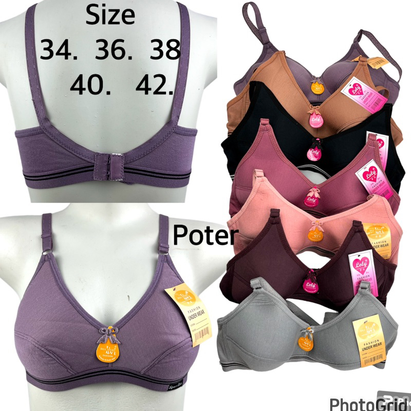 Jual 3 pcs bra BH sport wanita perempuan dewasa 34 36 38 40 42 tanpa ...