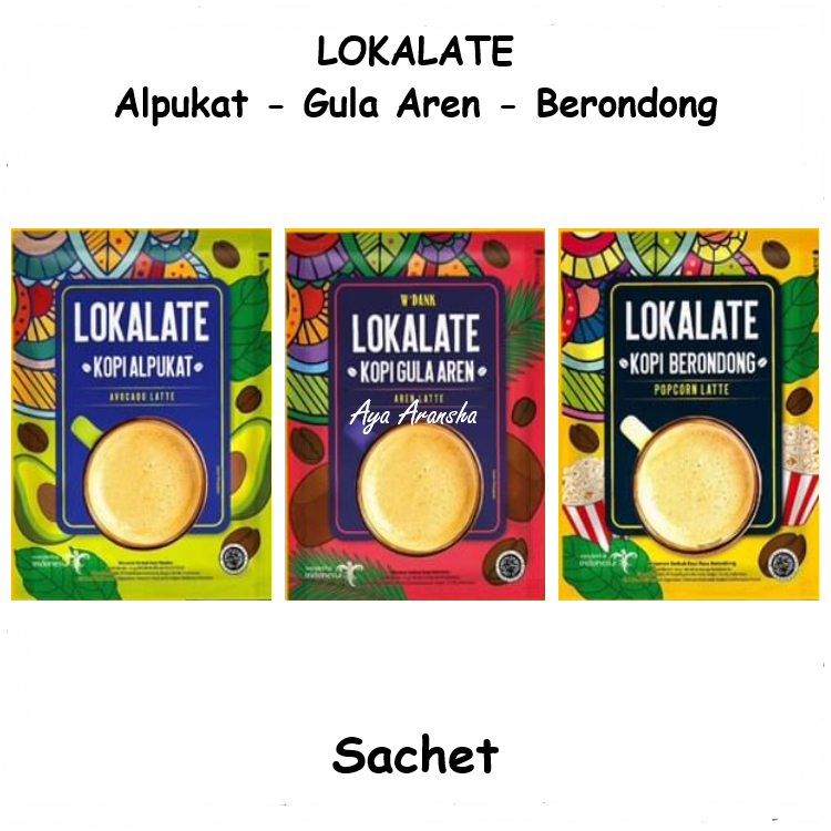 Jual LOKALATE I Gula Aren - Alpukat - Berondong I Sachet | Shopee Indonesia