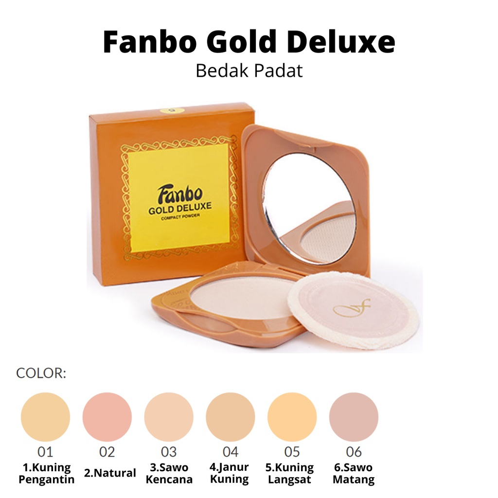 Jual Fanbo Gold Deluxe Compact Powder 20gr - Fanbo Bedak Padat Kemasan ...