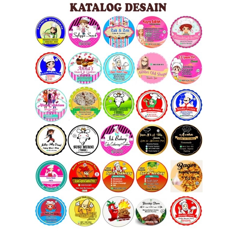 Jual Stiker logo makananan, produk , olshop | Shopee Indonesia