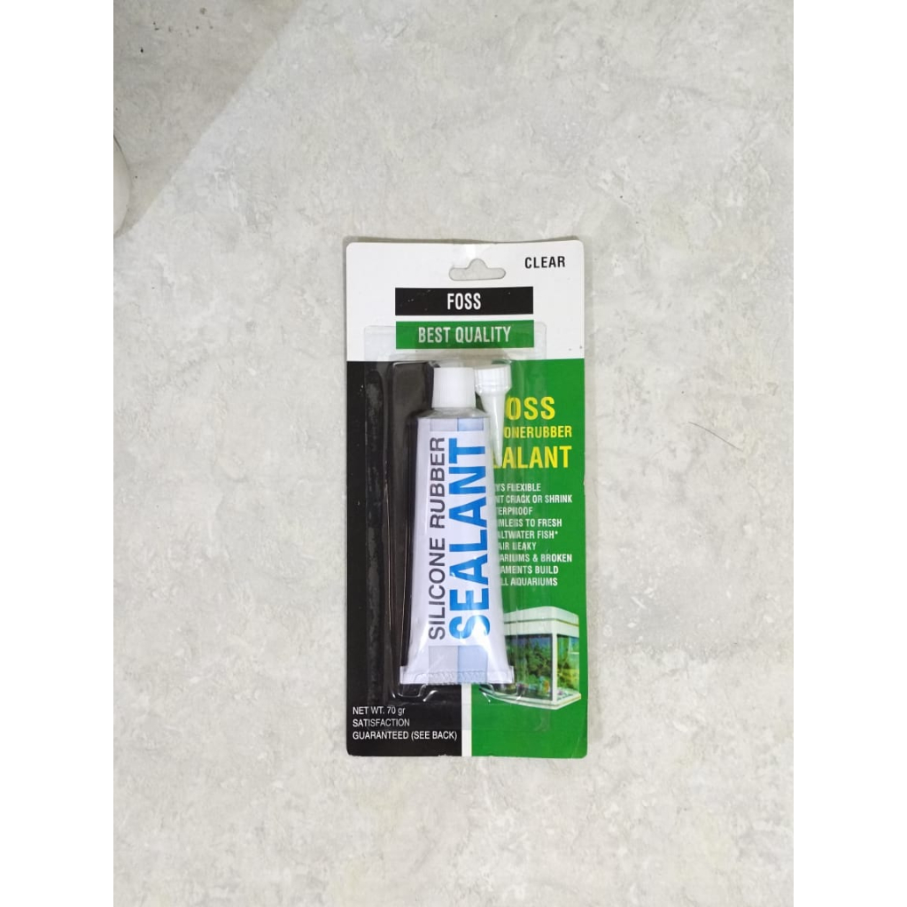 Jual Lem Sealant Silicone Rubber Bening Clear Foss 70Gr 70G | Shopee ...