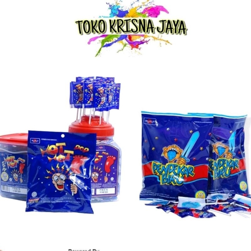Jual PERMEN KAKI HOT POP | PERMEN PENDEKAR BIRU 1 PACK ISI 25 PCS ...