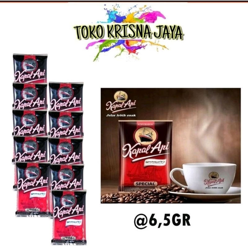 Jual KOPI KAPAL API SPECIAL SACHET 6,5GR 1 RENCENG ISI 10 BUNGKUS ...