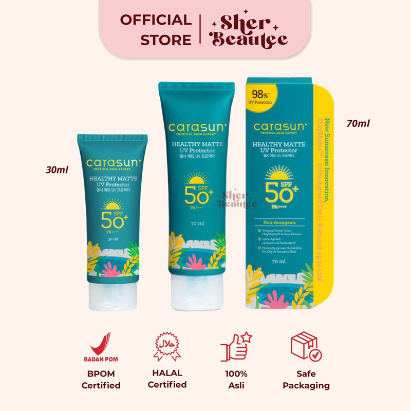 Jual Carasun Healthy Matte UV Protector SPF 50+ PA++++ 30ml | 70ml | Shopee Indonesia