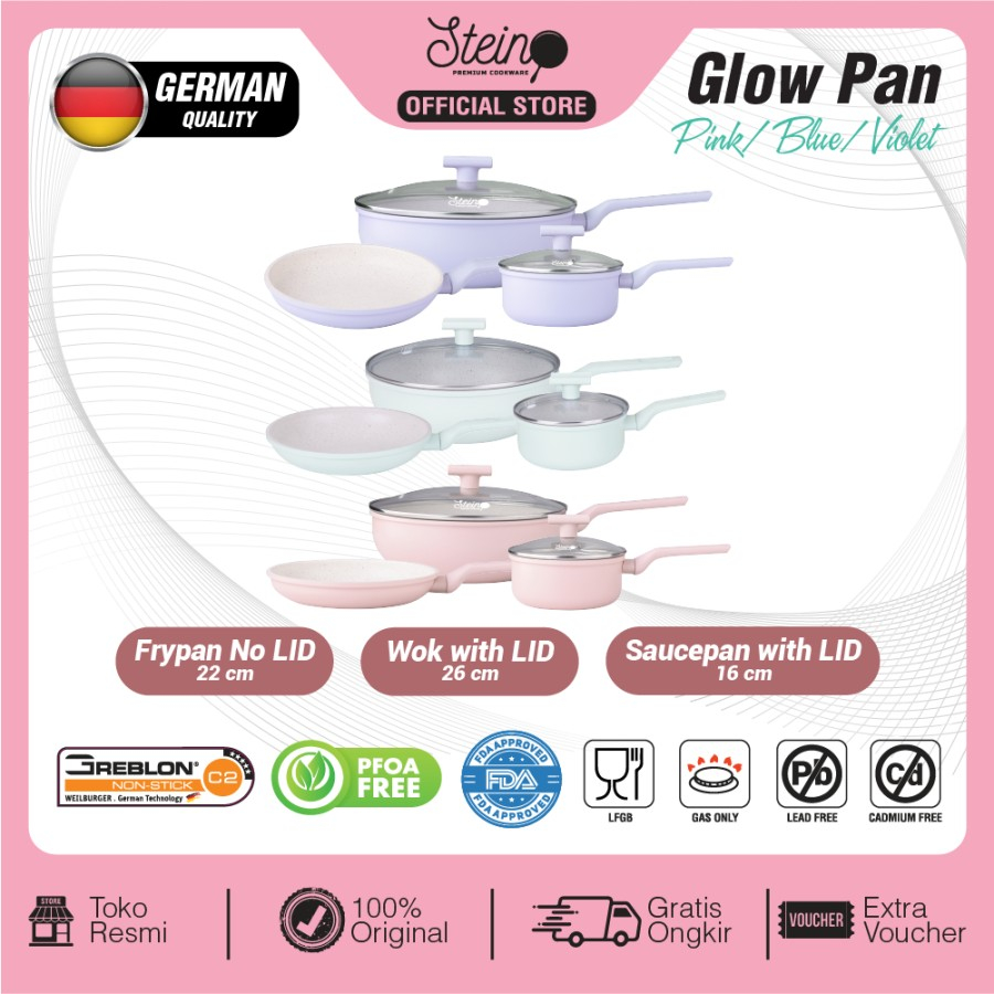Jual [NEW] GLOWPAN SATUAN / ECER Stein Cookware Glow Pan ORIGINAL ...