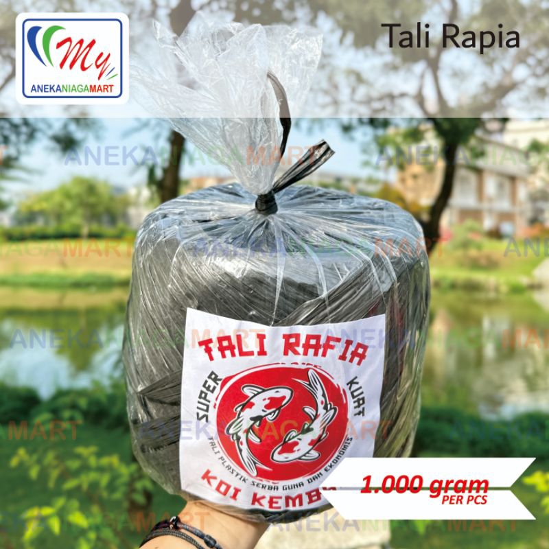 Jual Tali Rafia Plastik Hitam 1 Kg Roll Gulungan Besar Plastik Tebal ...