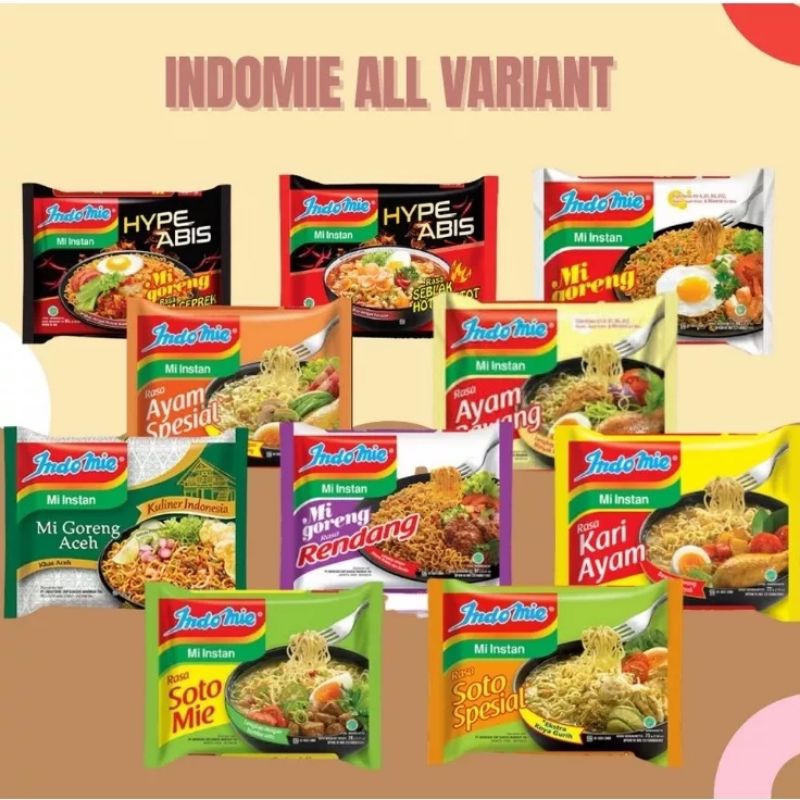 Jual Tersedian berbagai macam Indomie dengan berbagai varian rasa ...