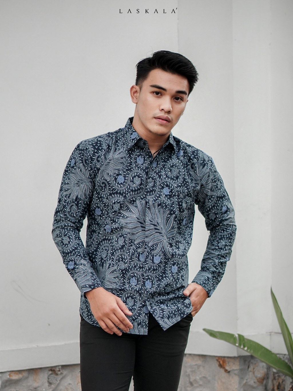 Jual Laskala Premium Batik Slimfit Abisatya Navy K05A208 | Shopee Indonesia