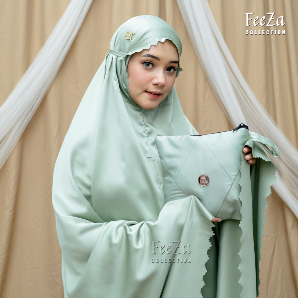 Jual FeeZa Mukena Dewasa Silk 2in1 FeeZa Set Sajadah Laser Cut ...