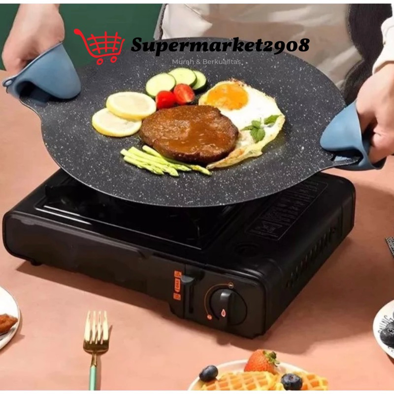 Jual Wajan Konduksi 34CM / Wajan GRILL BBQ Anti Lengket / Wajan ...