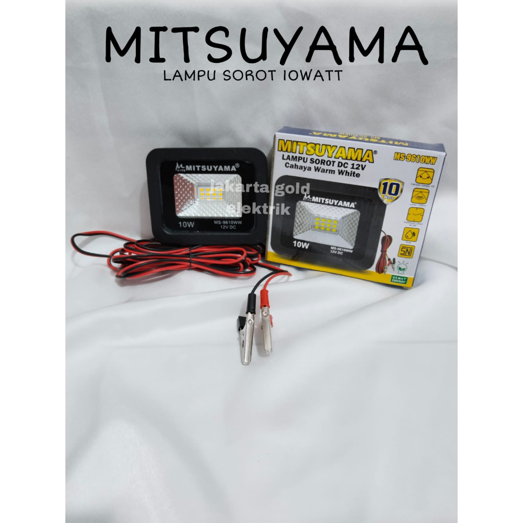 Jual MITSUYAMA 12v DC PUTIH KUNING AKI led SMD Floodled IP65 TIPIS / Lampu | Shopee Indonesia
