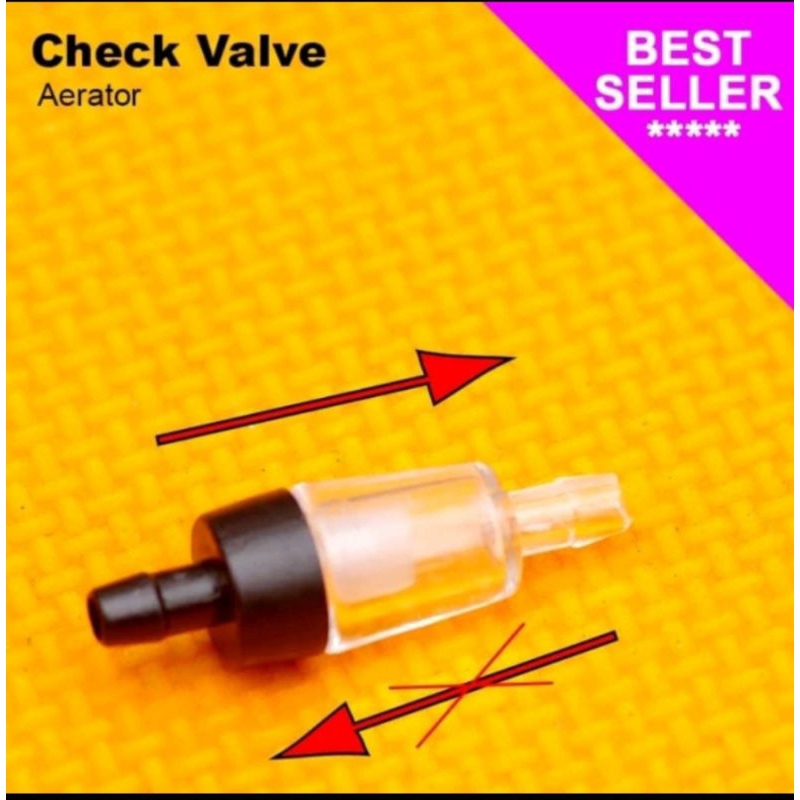 Jual Check valve one way / Pengatur udara 1 arah akuarium, selang 3/16 ...