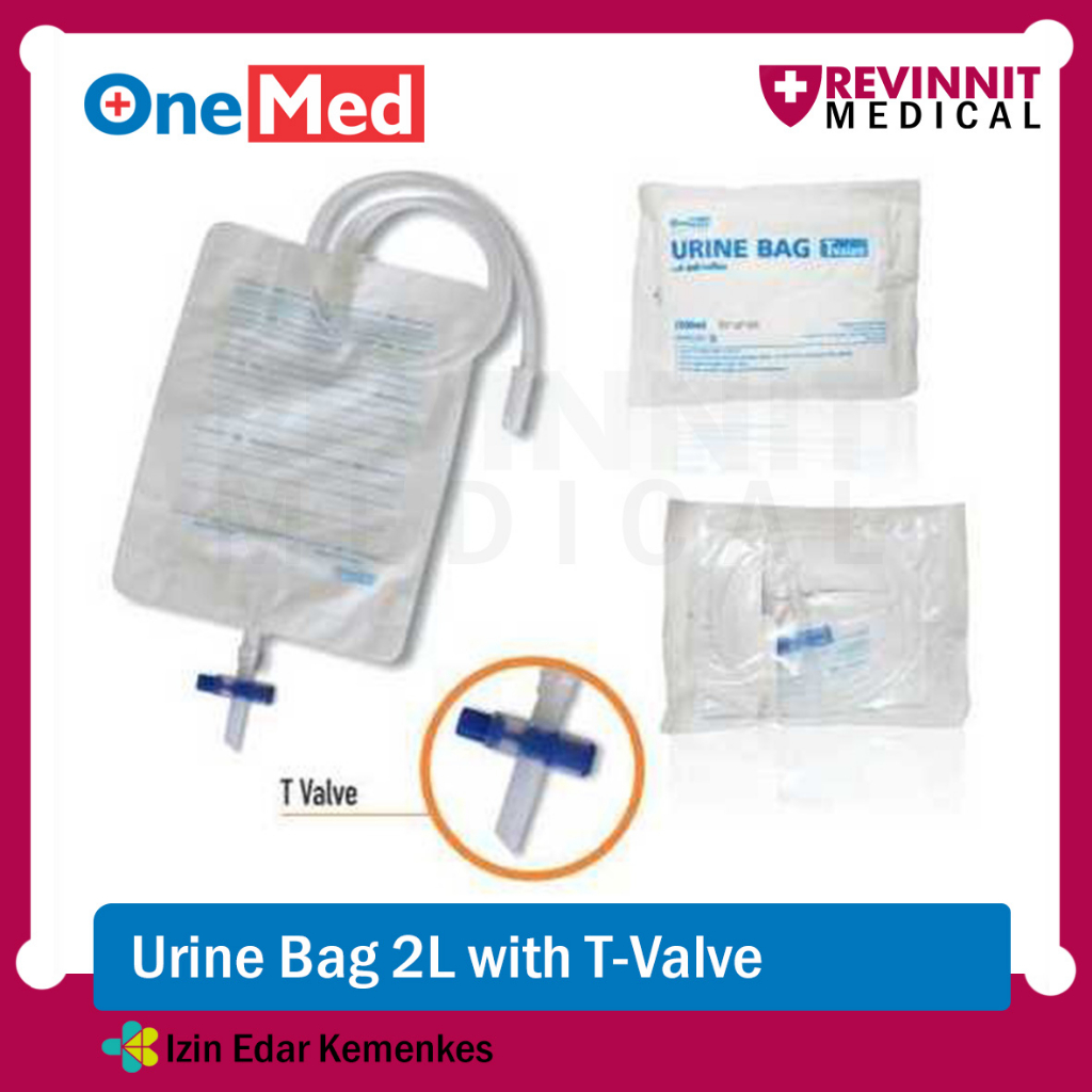 Jual ONEMED I Urine Bag 2000ml T-Valve Kantong Urine Kantong Kencing 2L ...